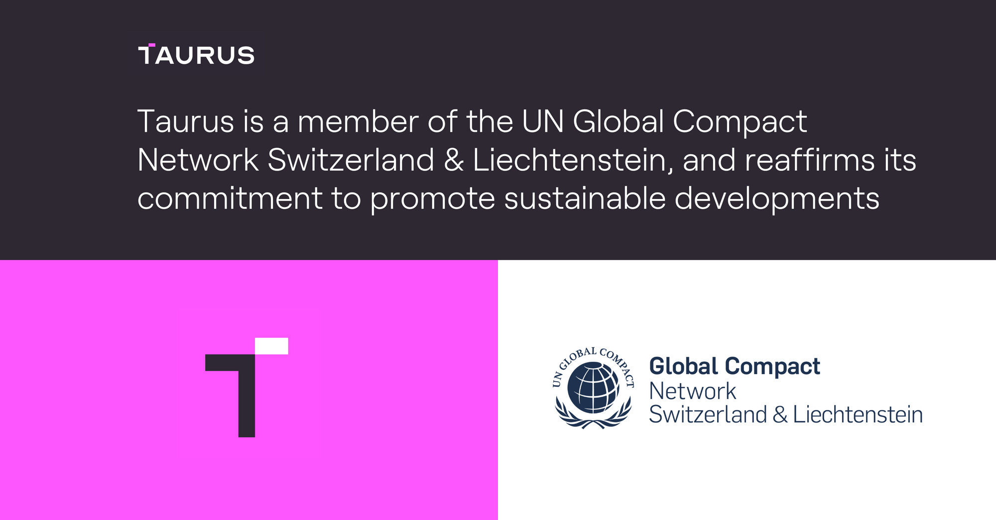 Taurus Blog - Taurus is a member of the UN Global Compact Switzerland & Liechtenstein reaffirms ...